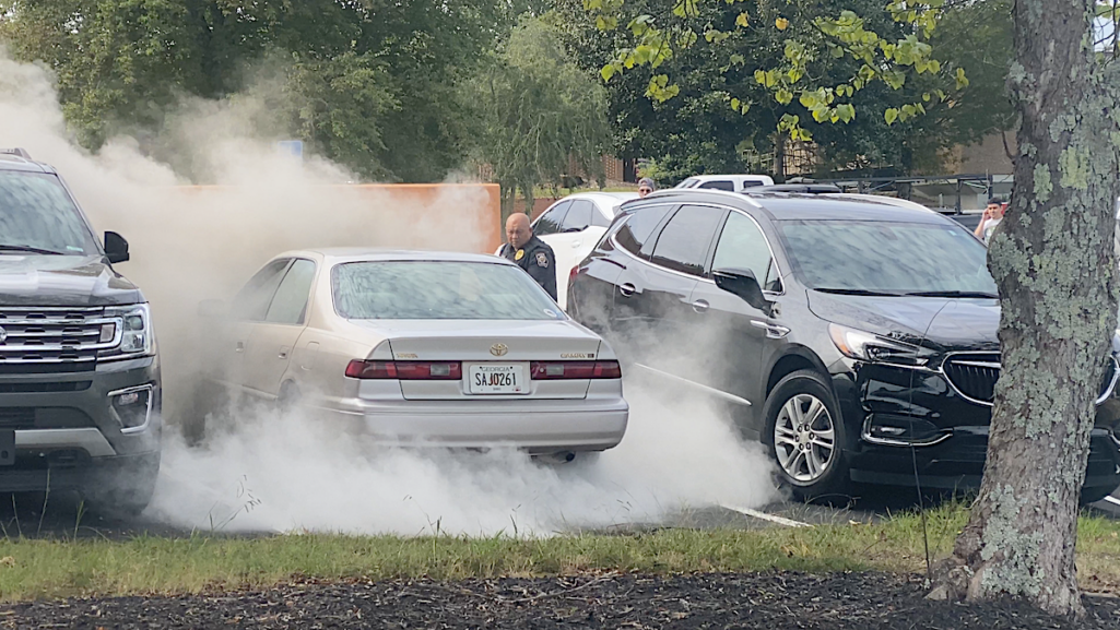 Student car burns on NGTC campus - Now Habersham