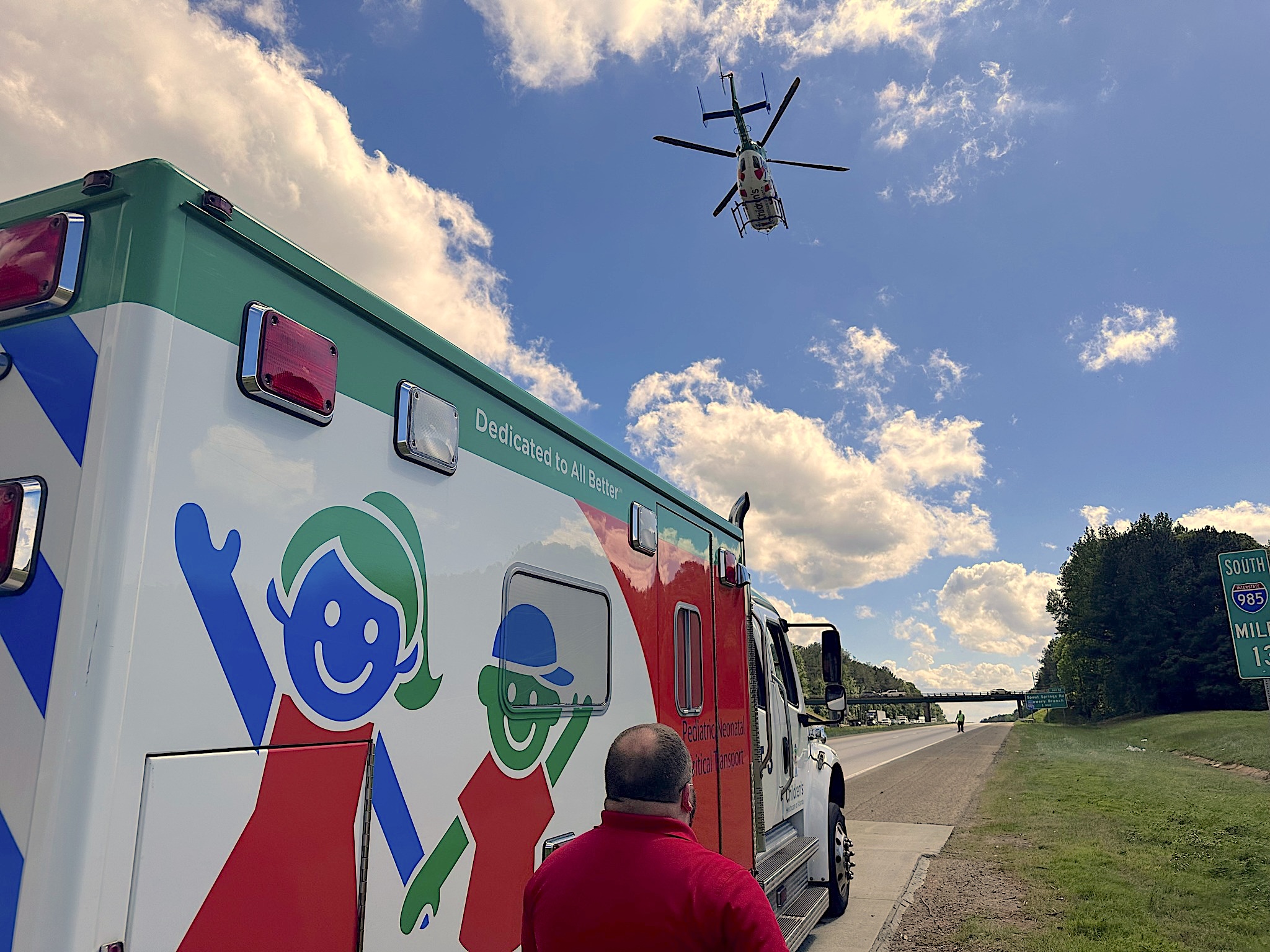 Medical chopper lands on I-985 after ambulance carrying child breaks ...