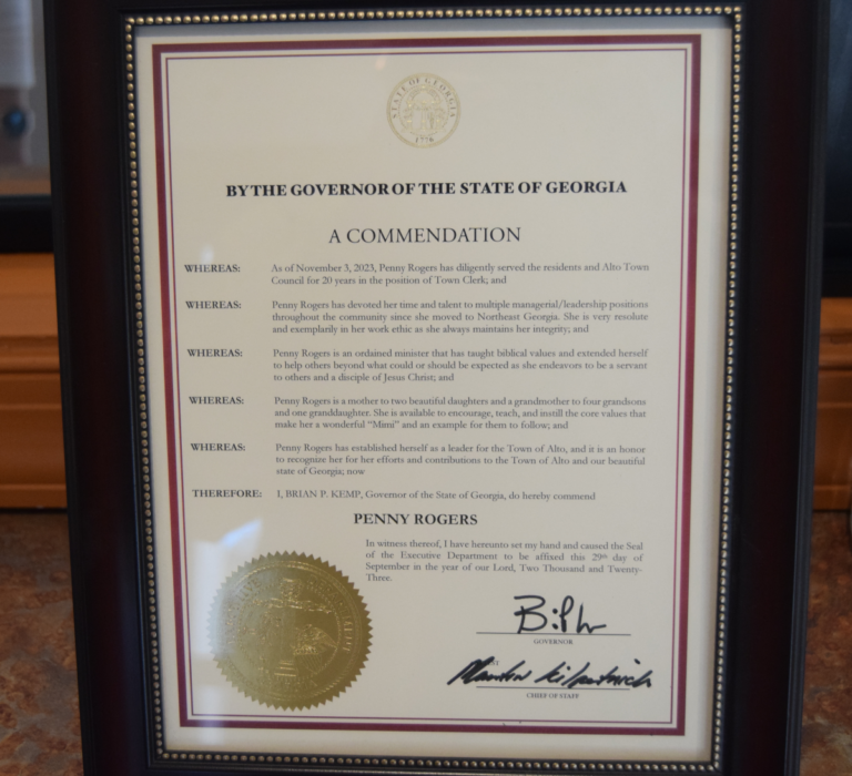 Alto celebrates Rogers for 20 years of service - Now Habersham