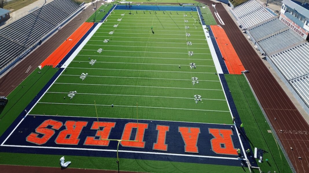 Turf replacement at Raider Stadium wraps up - Now Habersham