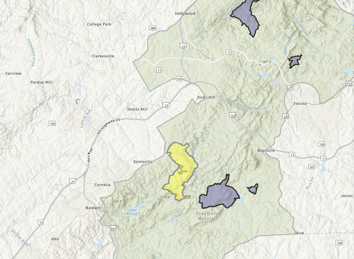 Controlled burn near Habersham/Stephens County line - Now Habersham