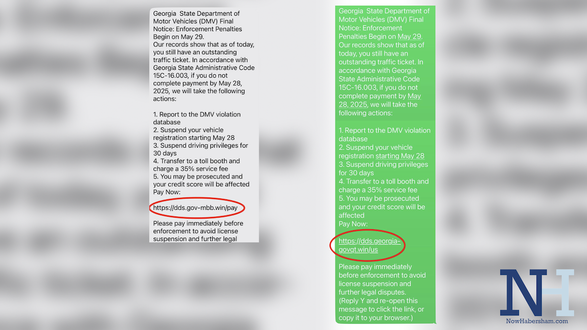 Georgia law enforcement warns of 'DMV' text scam - Now Habersham