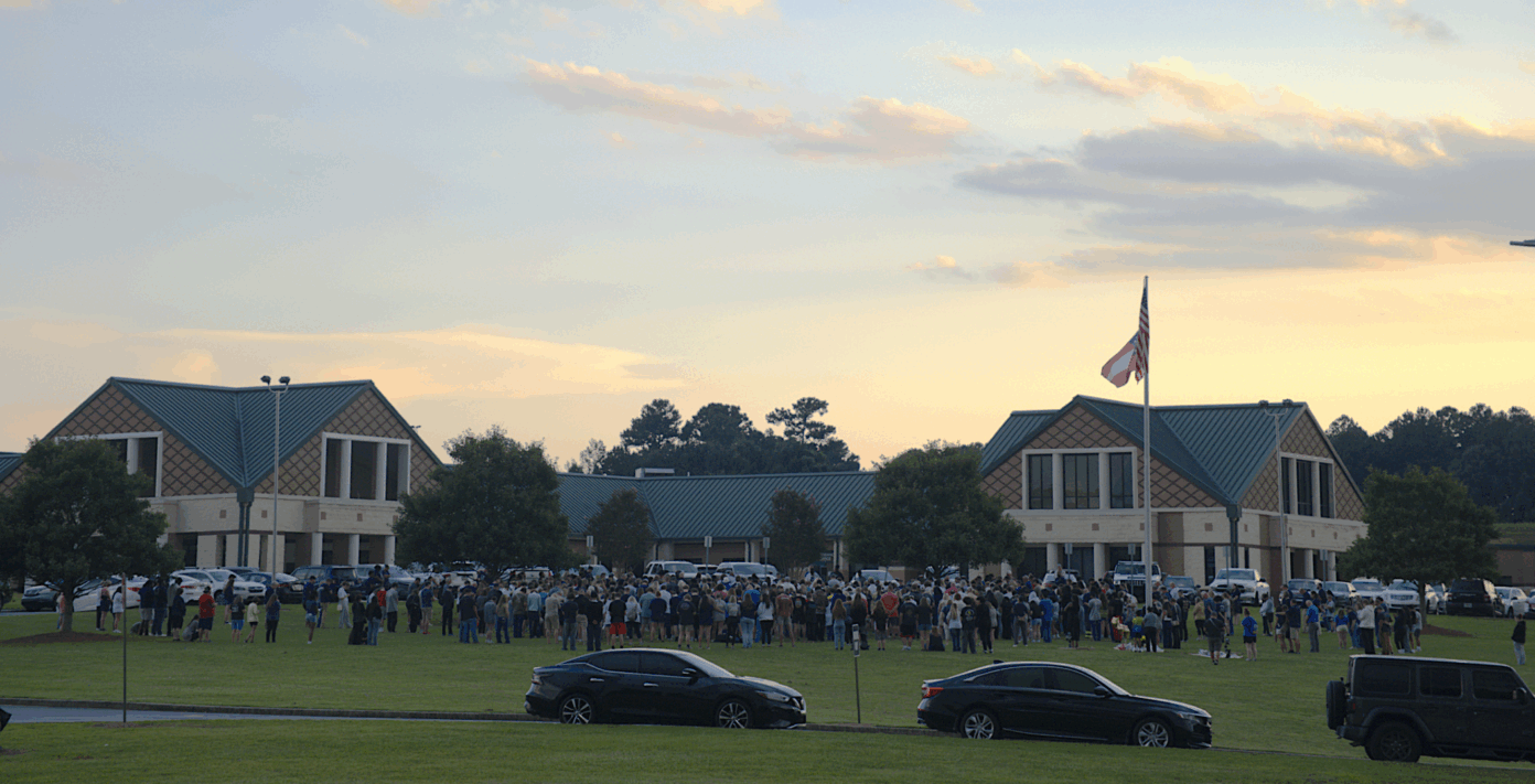 A memorial at Apalachee High School, one year after a fatal shooting killed four - Now Habersham